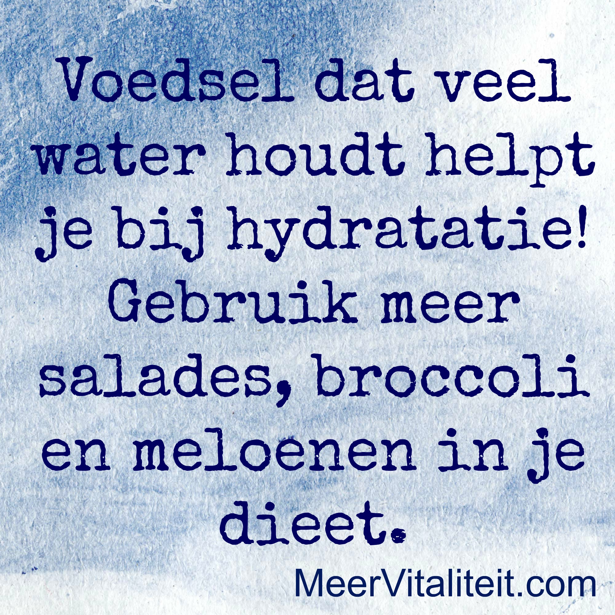 voeding en hydratatie - voeding en welzijn tips door MeerVitaliteit